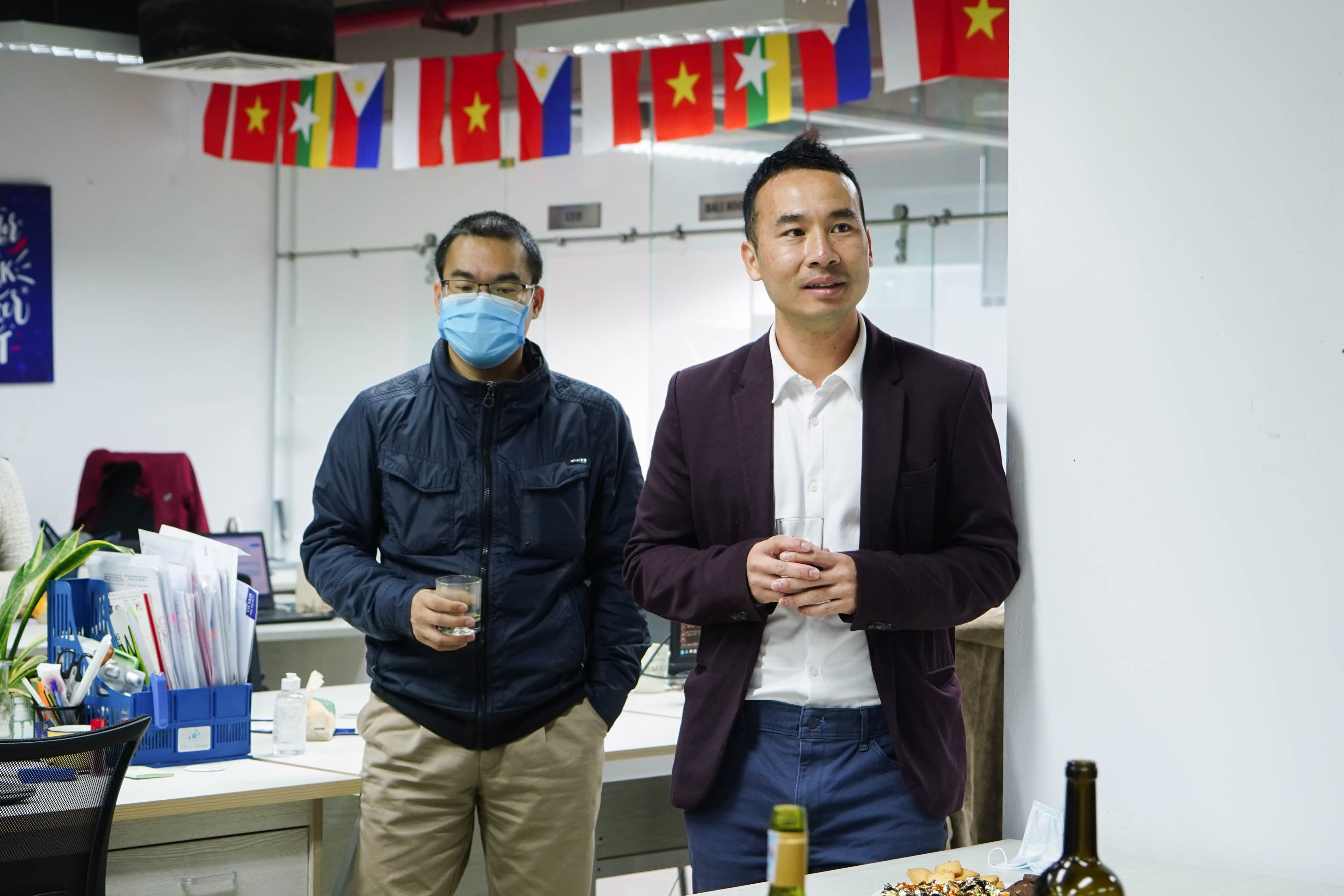 Clever Group employees welcome the first working day of the year of the ...